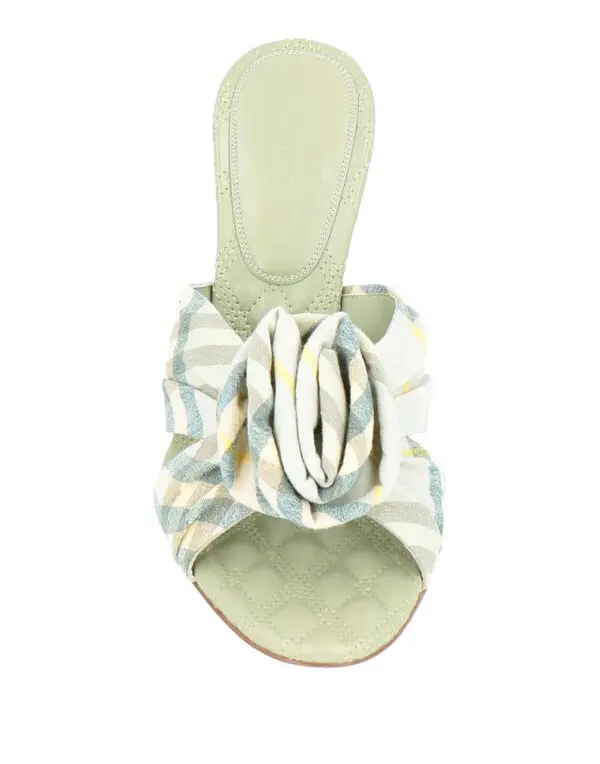 Burberry Sandals With Floral Detail And Checked Pattern