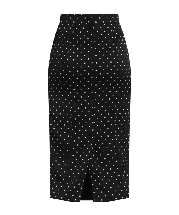 Dolce & Gabbana Polka Dot Midi Pencil Skirt