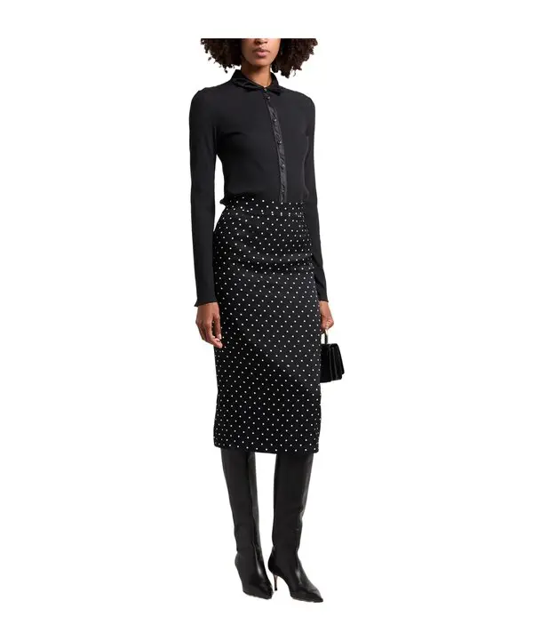 Dolce & Gabbana Polka Dot Midi Pencil Skirt