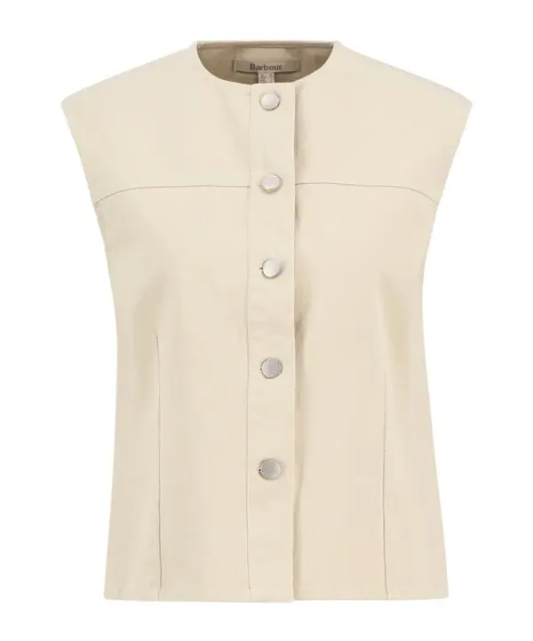 Barbour Daya Denim Waistcoat - Nude