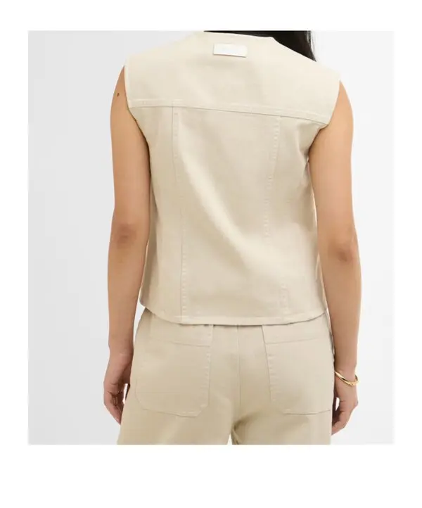 Barbour Daya Denim Waistcoat - Nude