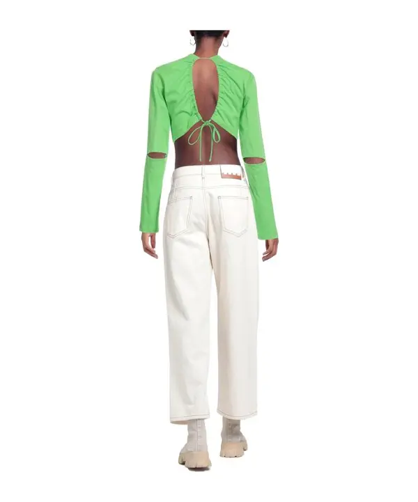 Jacquemus Solid Color Crop Tops