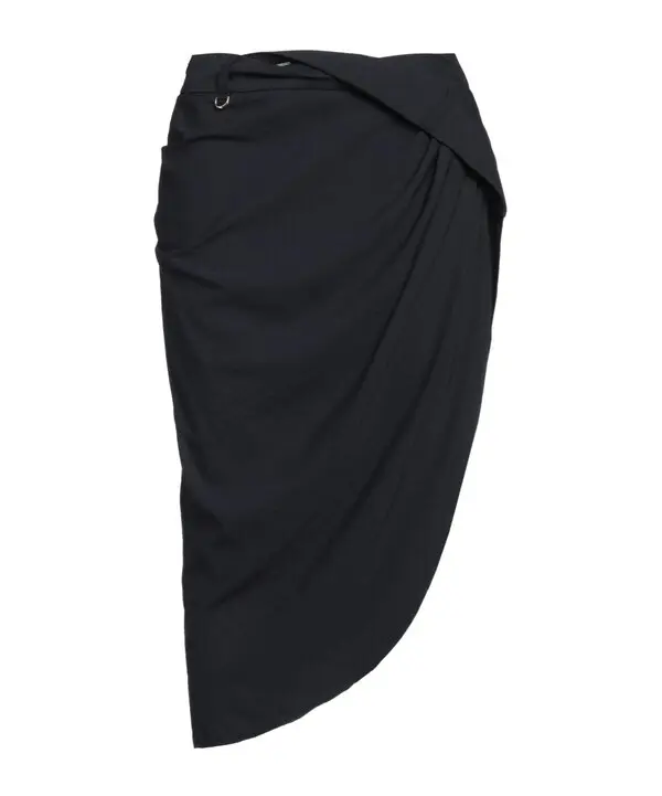 Jacquemus Asymmetrical Solid-color Mini Skirt