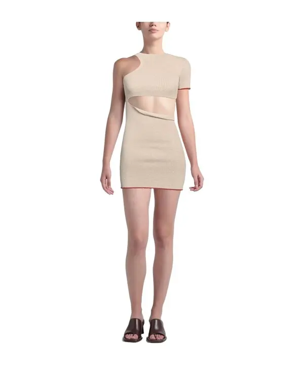 Jacquemus Two-tone Knitted Bodycon Dress