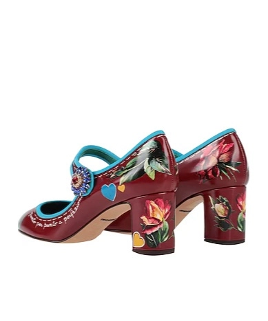 Dolce & Gabbana Floralpattern Leather Shoes