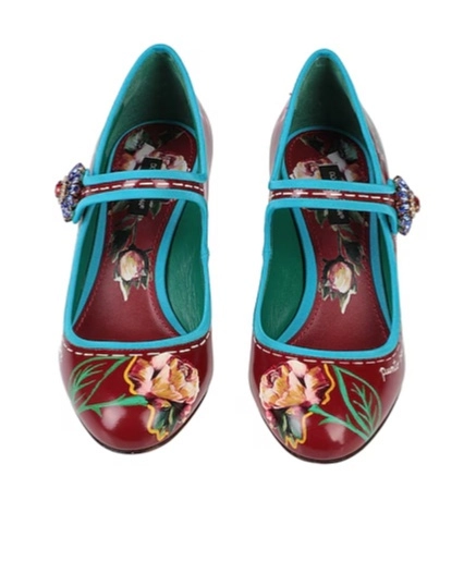 Dolce & Gabbana Floralpattern Leather Shoes