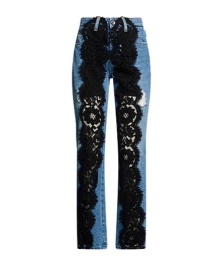 Dolce & Gabbana Embellished Denim Trousers - Blue