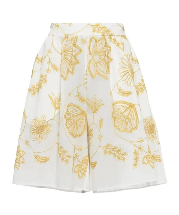 ERES Floral Print Cotton Shorts - White