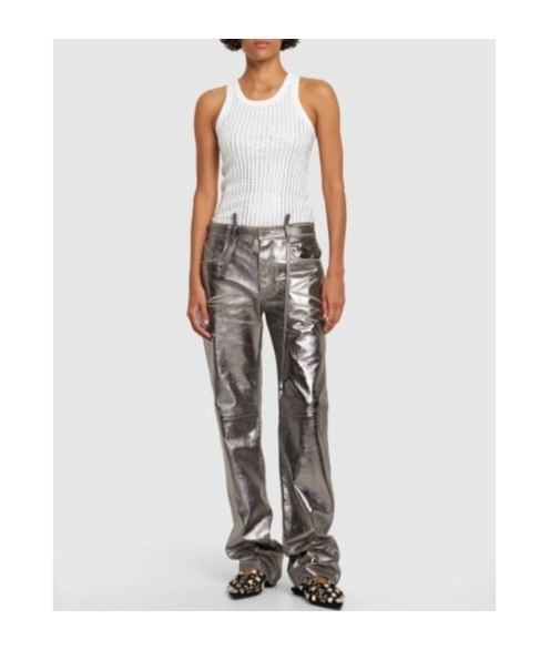 Attico Five-pocket Mirror Casual Pants