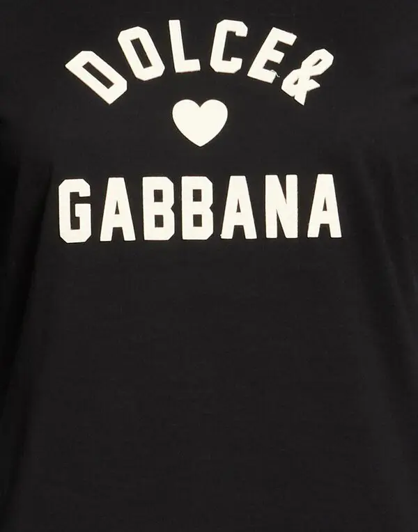 Dolce & Gabbana Jersey T-shirt With Appliqu - Black