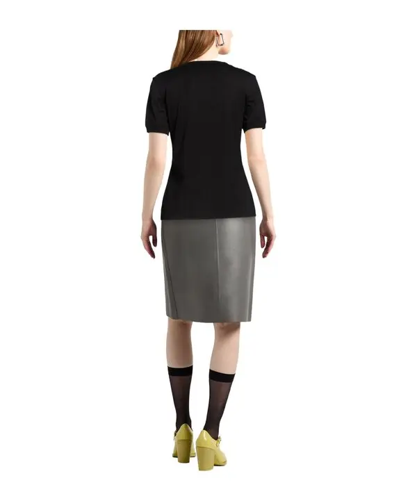 Dolce & Gabbana Jersey T-shirt With Appliqu - Black