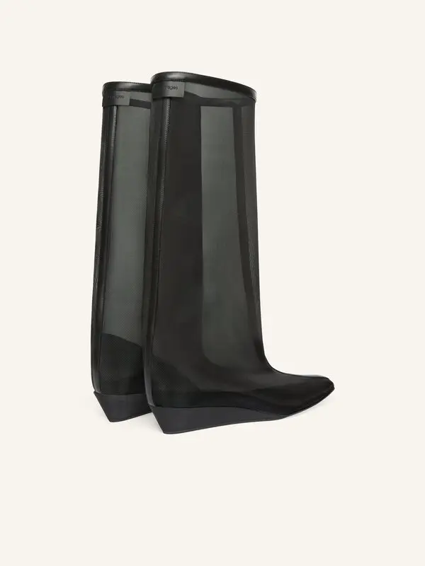 COURREGES Melting Mesh Wedge Boots