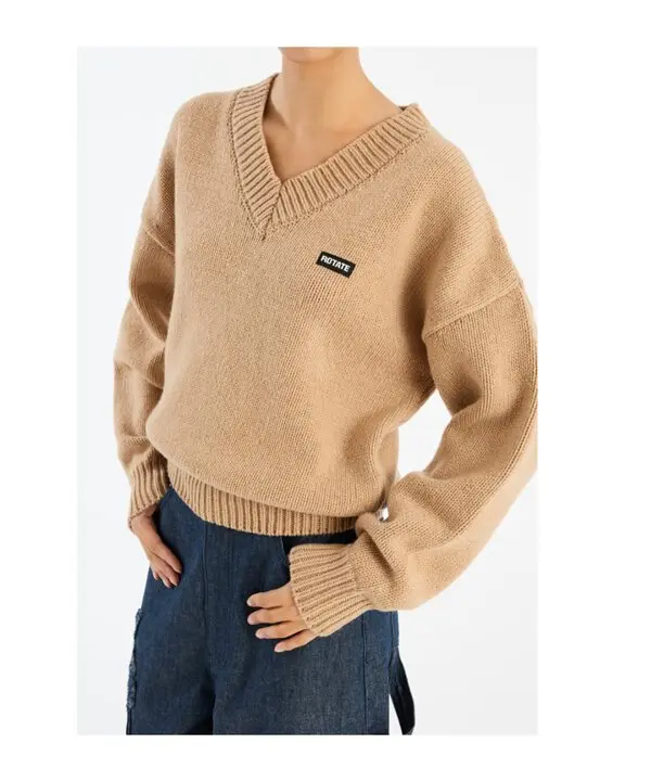 ROTATE BY BIRGER CHRISTENSEN V-neck Wool Sweater
