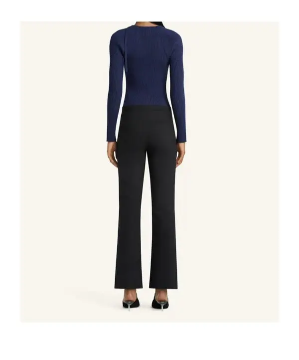 COURREGES Ribbed-knit Cut-out T-shirt