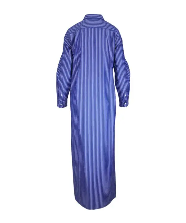 NILI LOTAN Striped Shirt Maxi Dress