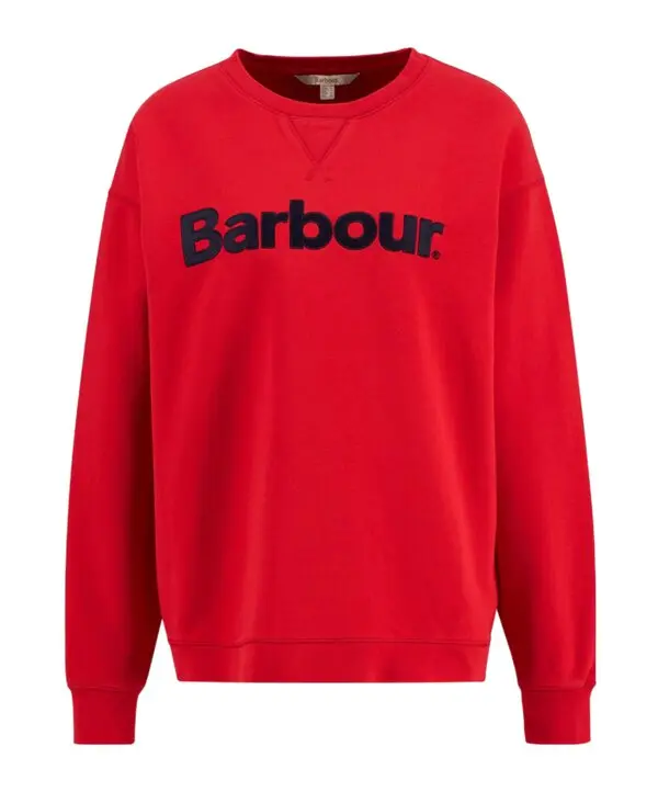 Barbour Logo Crew Neck Sweatshirt - Red