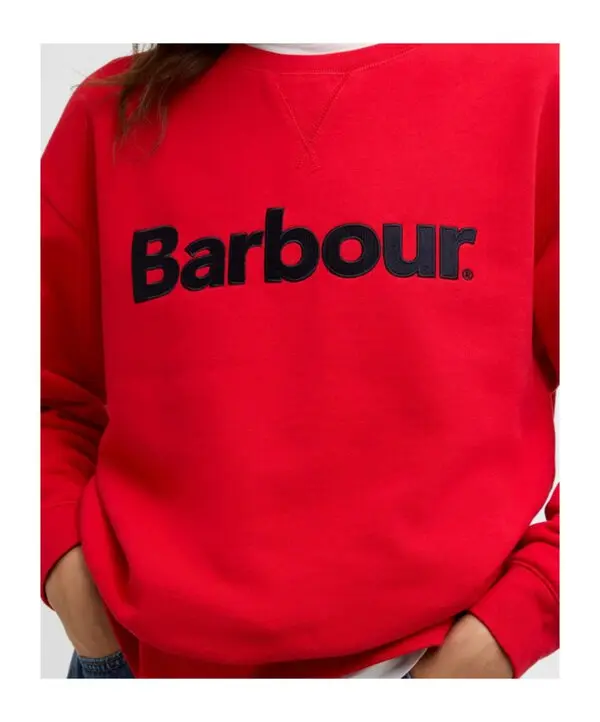 Barbour Logo Crew Neck Sweatshirt - Red