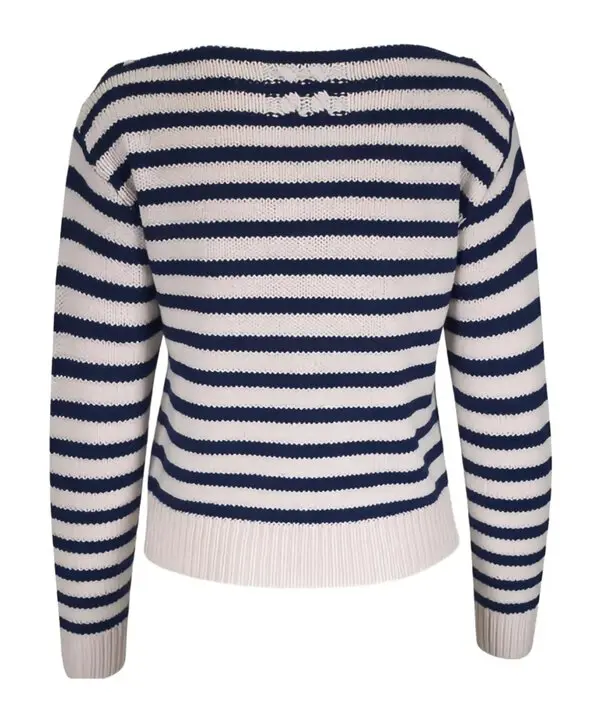 NILI LOTAN Tandy Striped Button Sweater