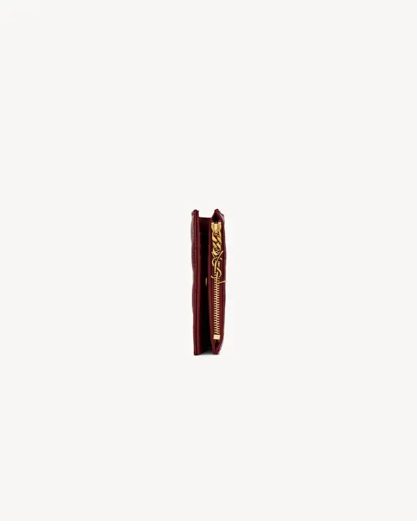 Saint Laurent Le Cassandre Bijou Patent Leather Bi-fold Wallet