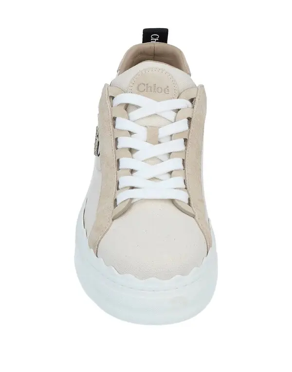 Chloé Two-tone Canvas Sneakers With Logo