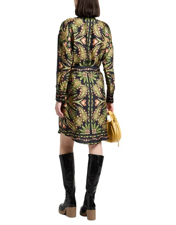 Farm Rio Paisley Print Belted Shirt Dress