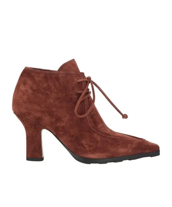 Burberry Suede Lace-up Pointed Toe Ankle Boots