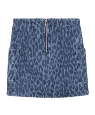 Zadig&Voltaire Leopard-print Denim Skirt
