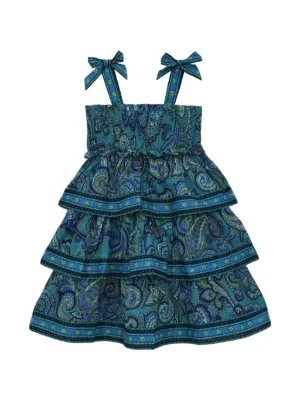 Zimmermann Tiered Paisley Print Bow Detail Dress