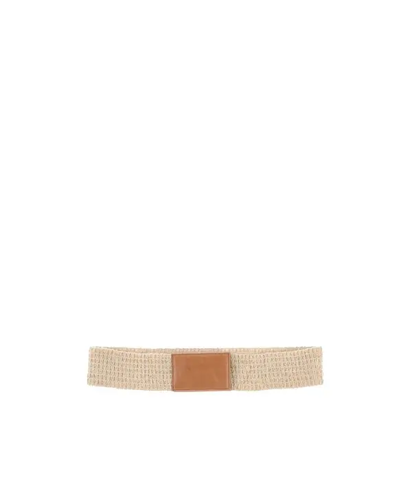 Dolce & Gabbana High-waist Woven Belt With Logo Detail - Beige