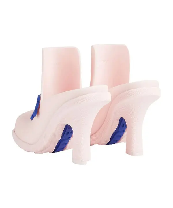 Burberry Embossed Logo Mules - Pink