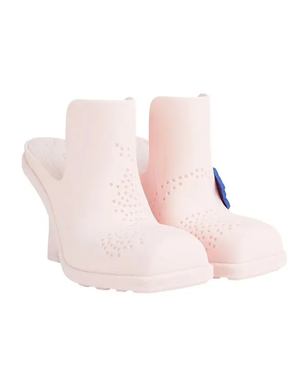 Burberry Embossed Logo Mules - Pink