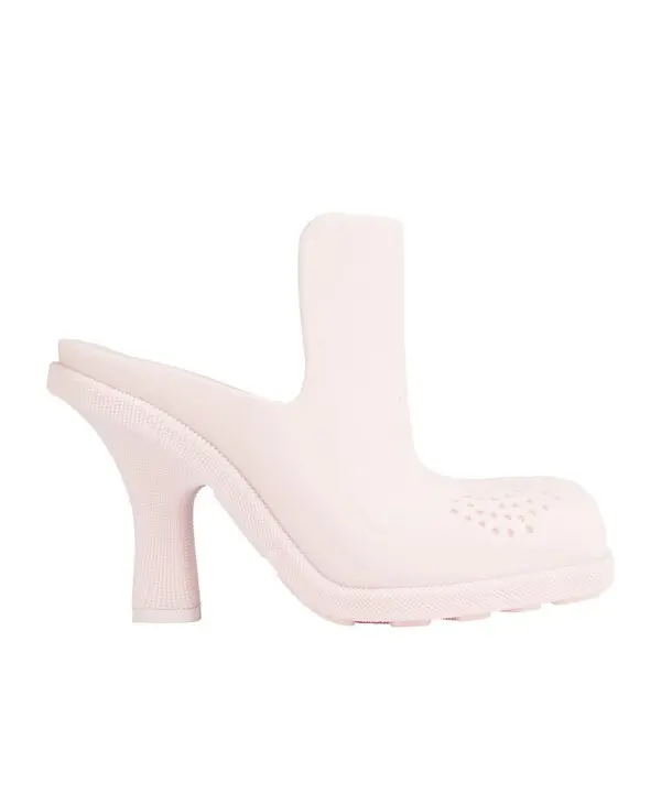 Burberry Embossed Logo Mules - Pink