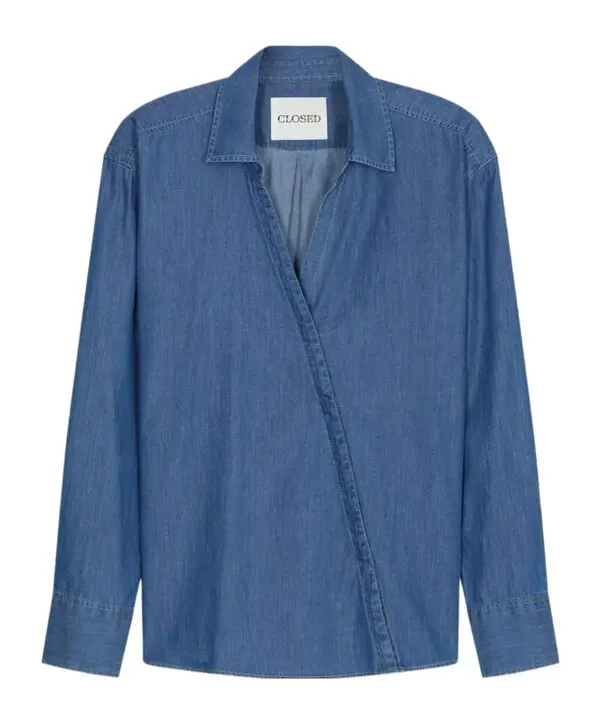 Closed Asymmetric Collared Shirt