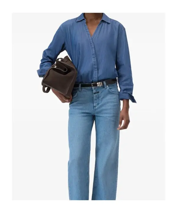 Closed Asymmetric Collared Shirt