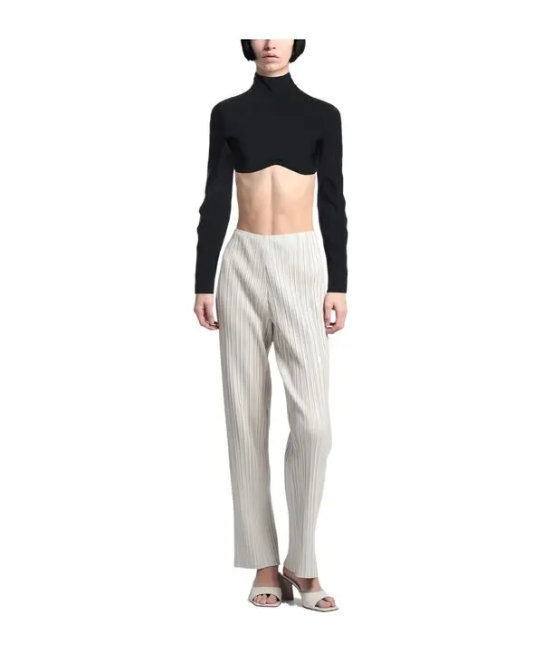 Burberry Long Sleeve High Neck Cropped Top