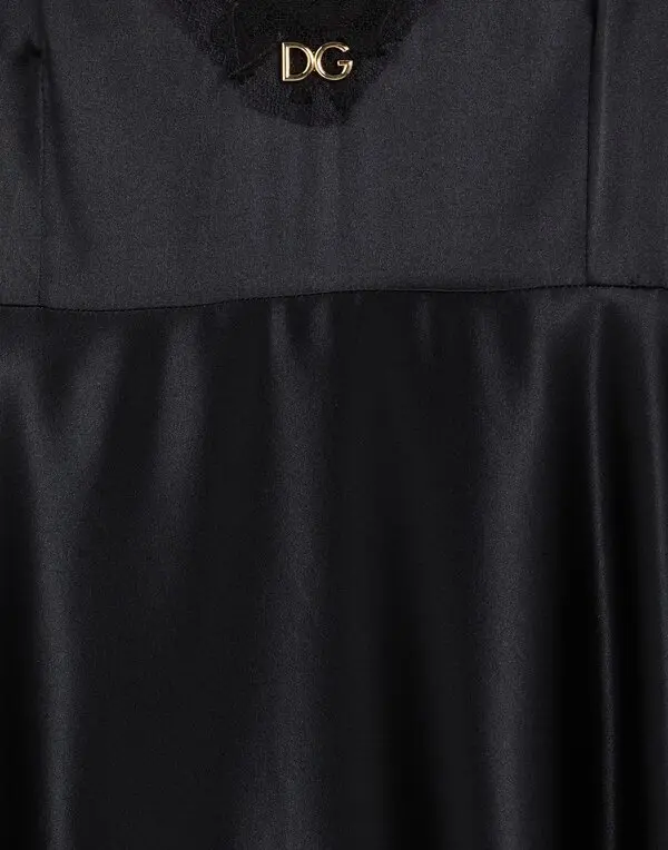 Dolce & Gabbana Slip Dress With Lace Trim