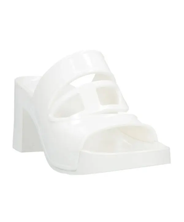 DIESEL® Round Toe High Heeled Sandals - White
