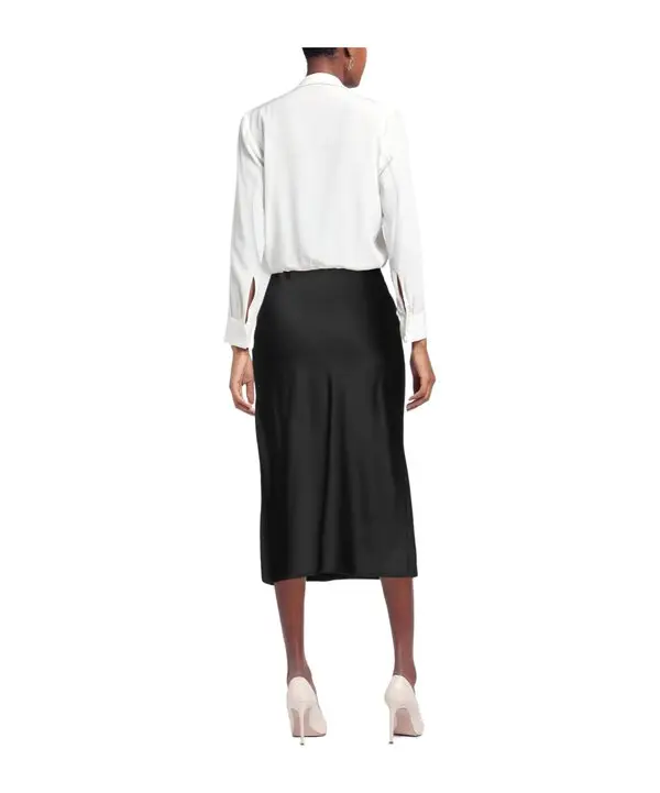 Jacquemus Simple Solid-color Satin Midi Skirt