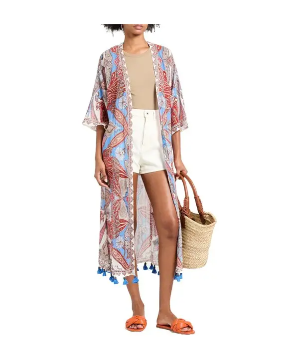 Farm Rio Paisley Print Short-sleeved Top