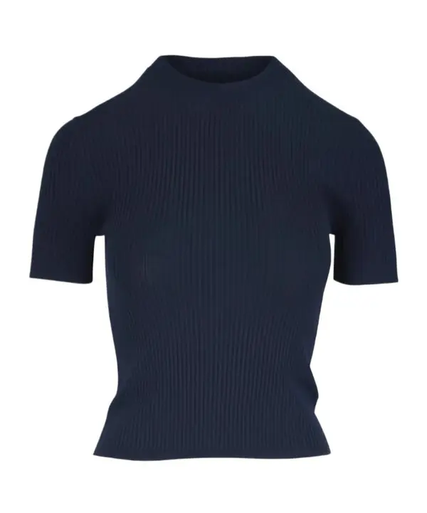 NILI LOTAN Dorset Ribbed Short-sleeved Top