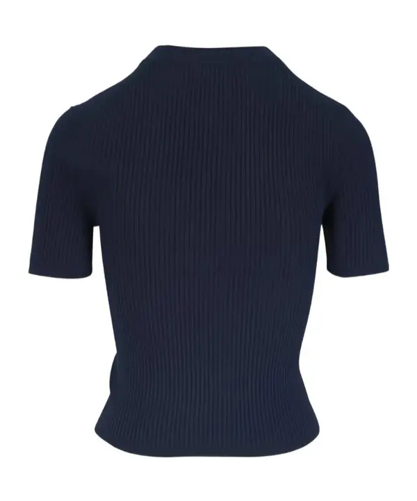 NILI LOTAN Dorset Ribbed Short-sleeved Top