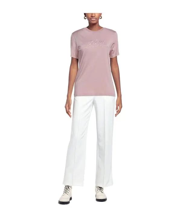 DIESEL® Embroidered Round Neck Short Sleeve T-shirt
