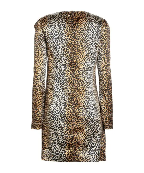 Dolce & Gabbana Leopard-print Long-sleeve Dress