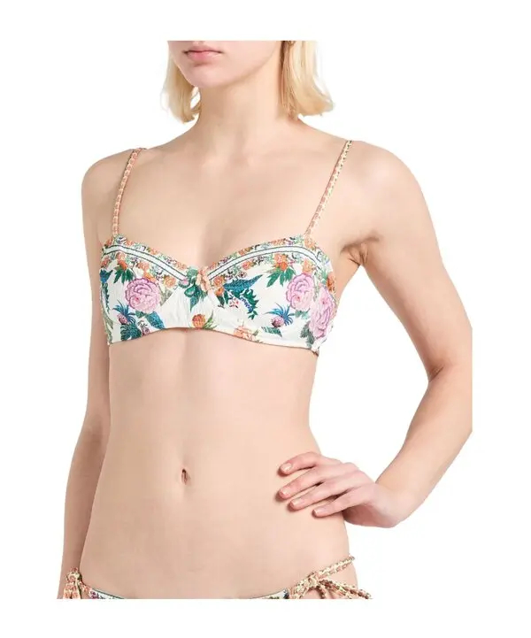 Farm Rio Floral-print Balconette Bikini Top