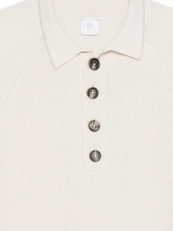 Eleventy Buttoned Collared Polo Shirt - Light Beige