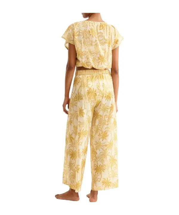 ERES Cropped Tropical Print Blouse