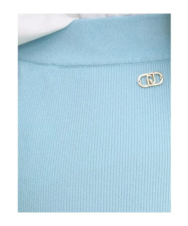 Liu Jo Ribbed Knit Mesh Insert Skirt