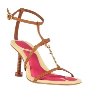 Jacquemus Minimalist Buckle Strap Sandals - Brown
