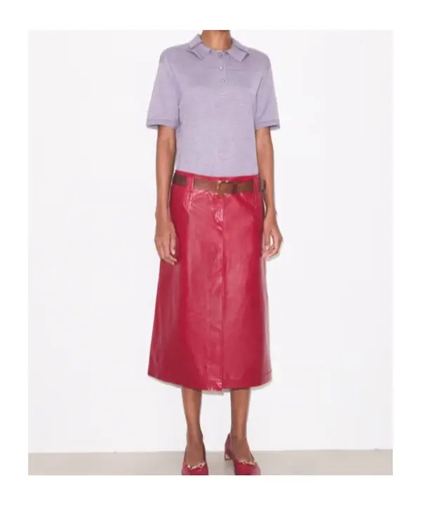 Tory Burch Oversized Silk Polo Shirt - Purple
