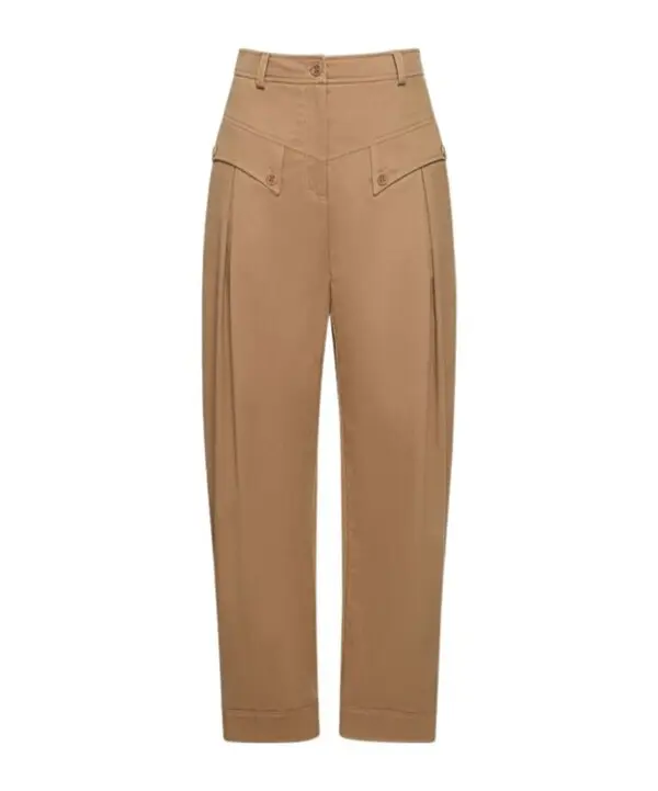 Alberta Ferretti Cotton Gabardine Balloon Pants